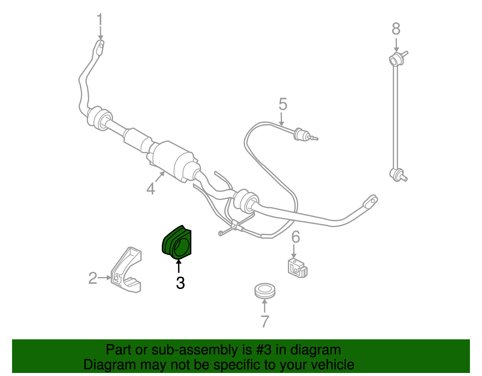2002-2010 BMW | Stabilizer Bar Bushing | 31356753913 | BMW OEM Parts Store