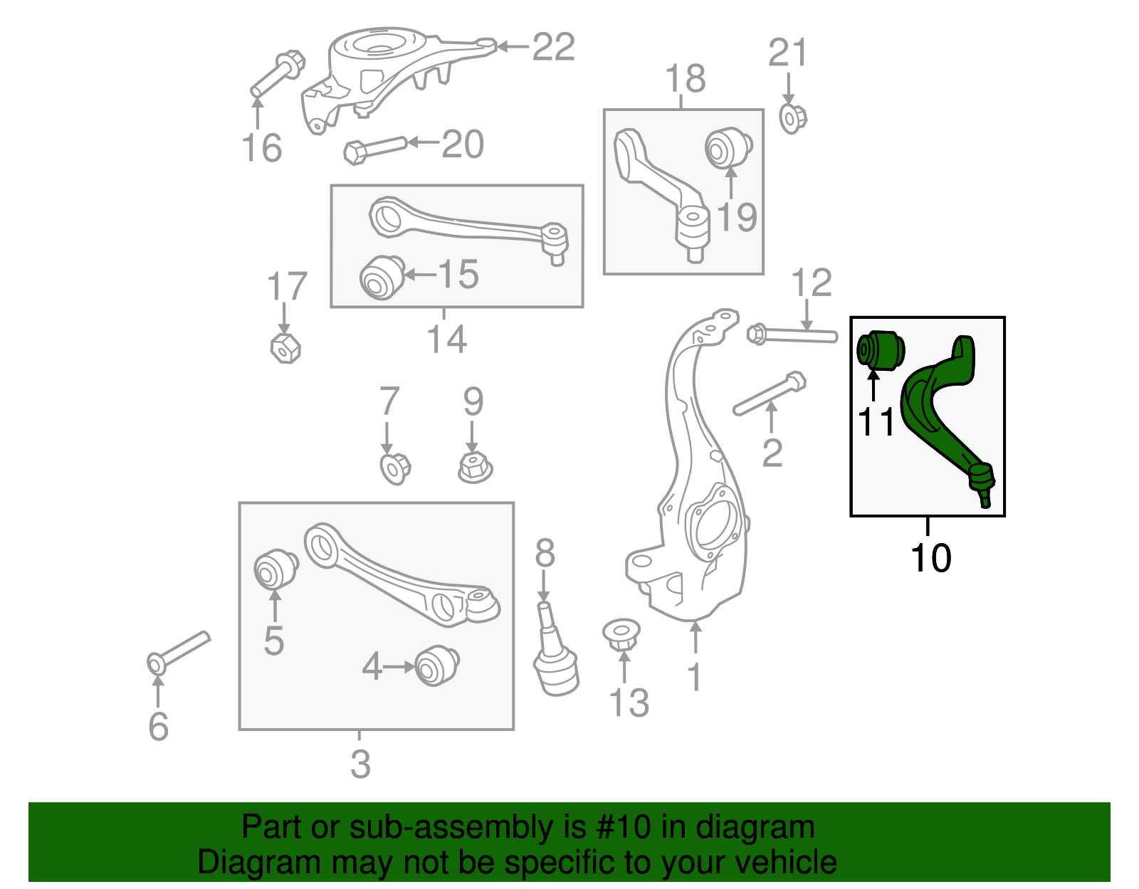 2008-2010 Audi Rear Lower Control Arm 8K0-407-694-N | TascaParts.com