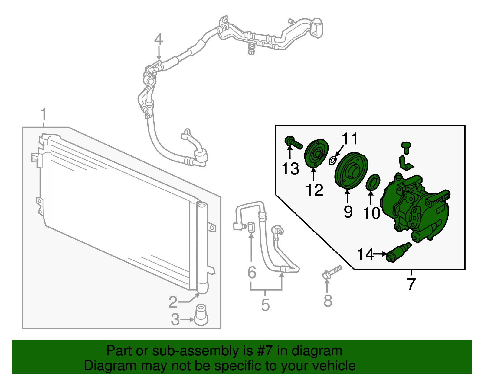 Genuine Compressor for 2012-2017 Hyundai Accent | Part# 97701-1R100 ...