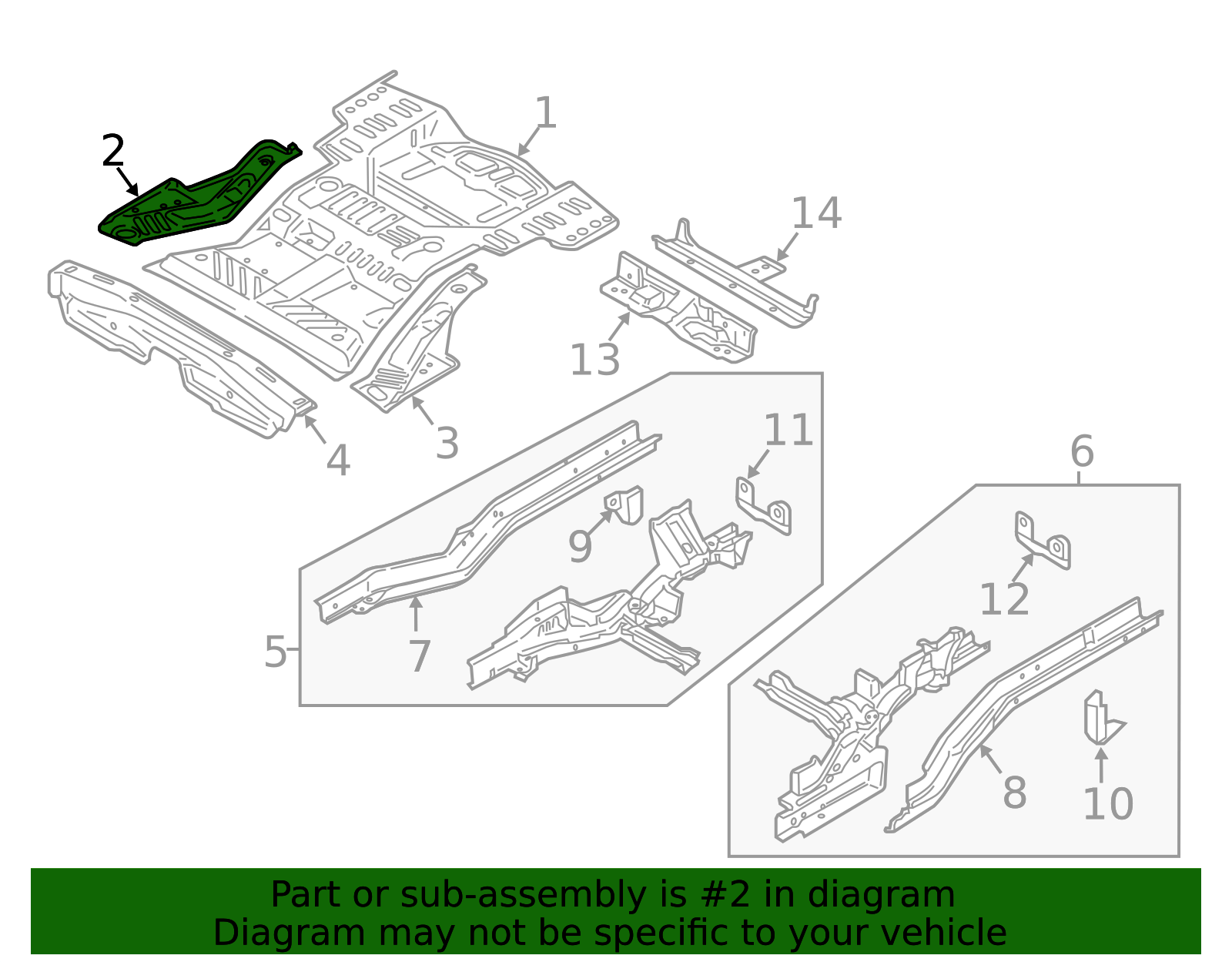Floor Extension | F2GZ-5810456-A | Walls' Ford Parts