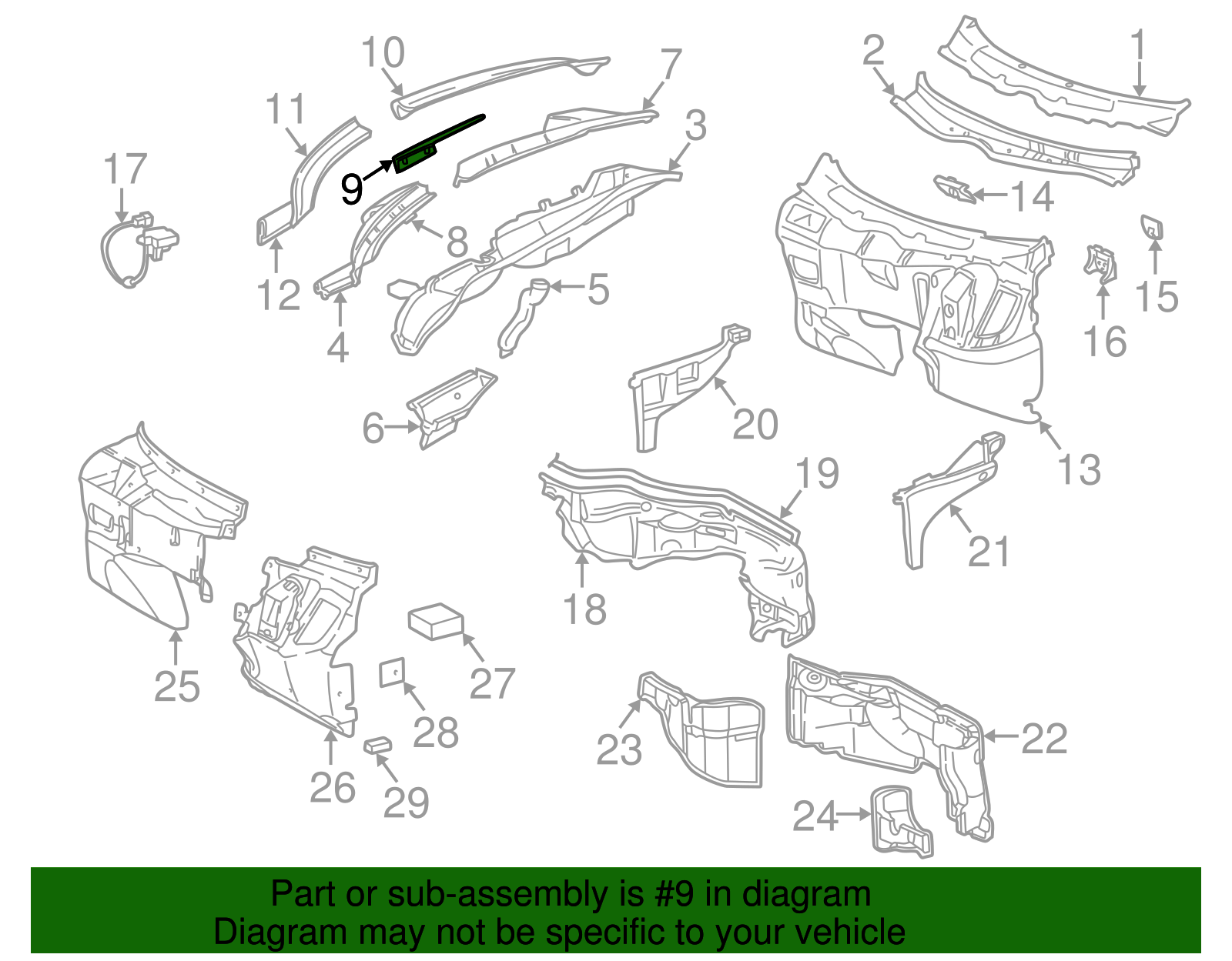 210-830-00-13 - Center Cover 1996-2003 Mercedes-Benz | Mercedes-Benz ...
