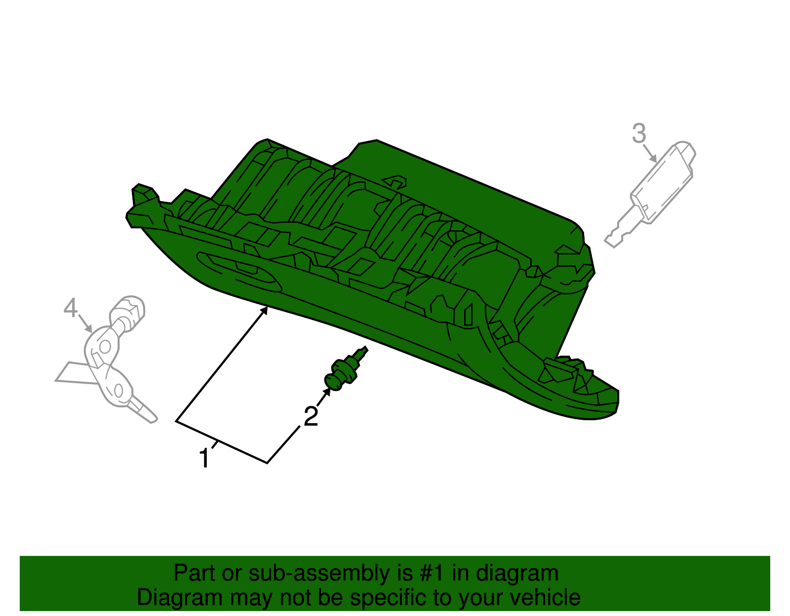 77501-TVA-A12ZA - Box Assembly Glove *NH900L* (Deep Black) - 2020 Honda ...