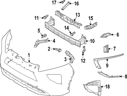 Bumper & Components - Front for 2024 Mitsubishi Eclipse Cross ...