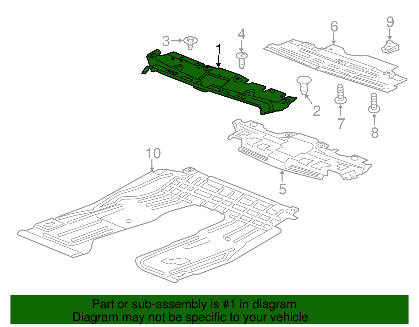 2012-2016 Chevrolet Sonic Front Grille Opening Cover 95026204 | Capital ...