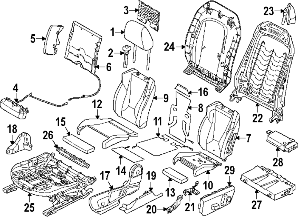 52-10-7-911-660 - 2023-2024 BMW X1 - Seat Back Frame | BMWPartsHub