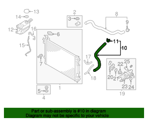 2011-2013 Kia Sorento | Lower Hose | 25412-2P500 | Kia Auto Parts