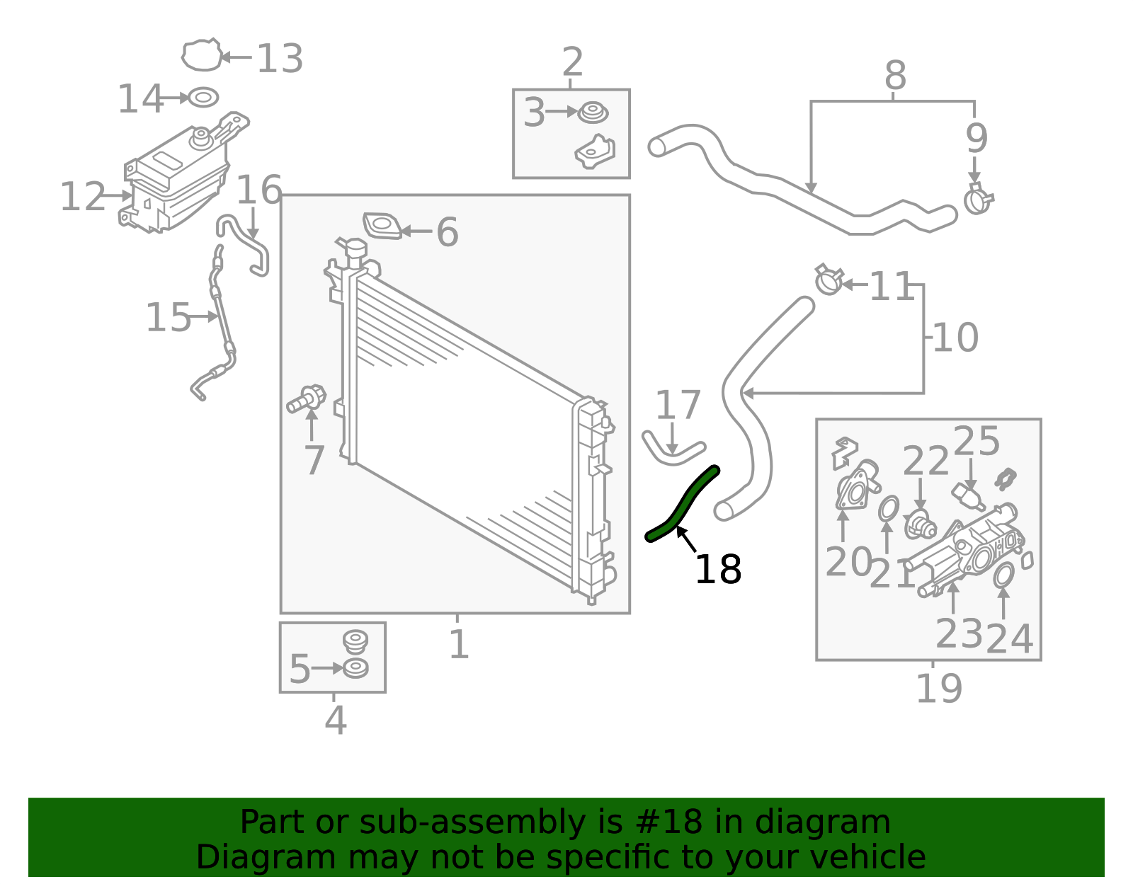 25468-2G201 - Engine Coolant Hose 2010-2016 Kia | Kia.Parts Store