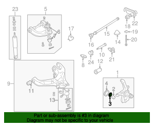 1987-2004 Mitsubishi Bearing Spacer MB160671 | Mitsubishi Parts ...