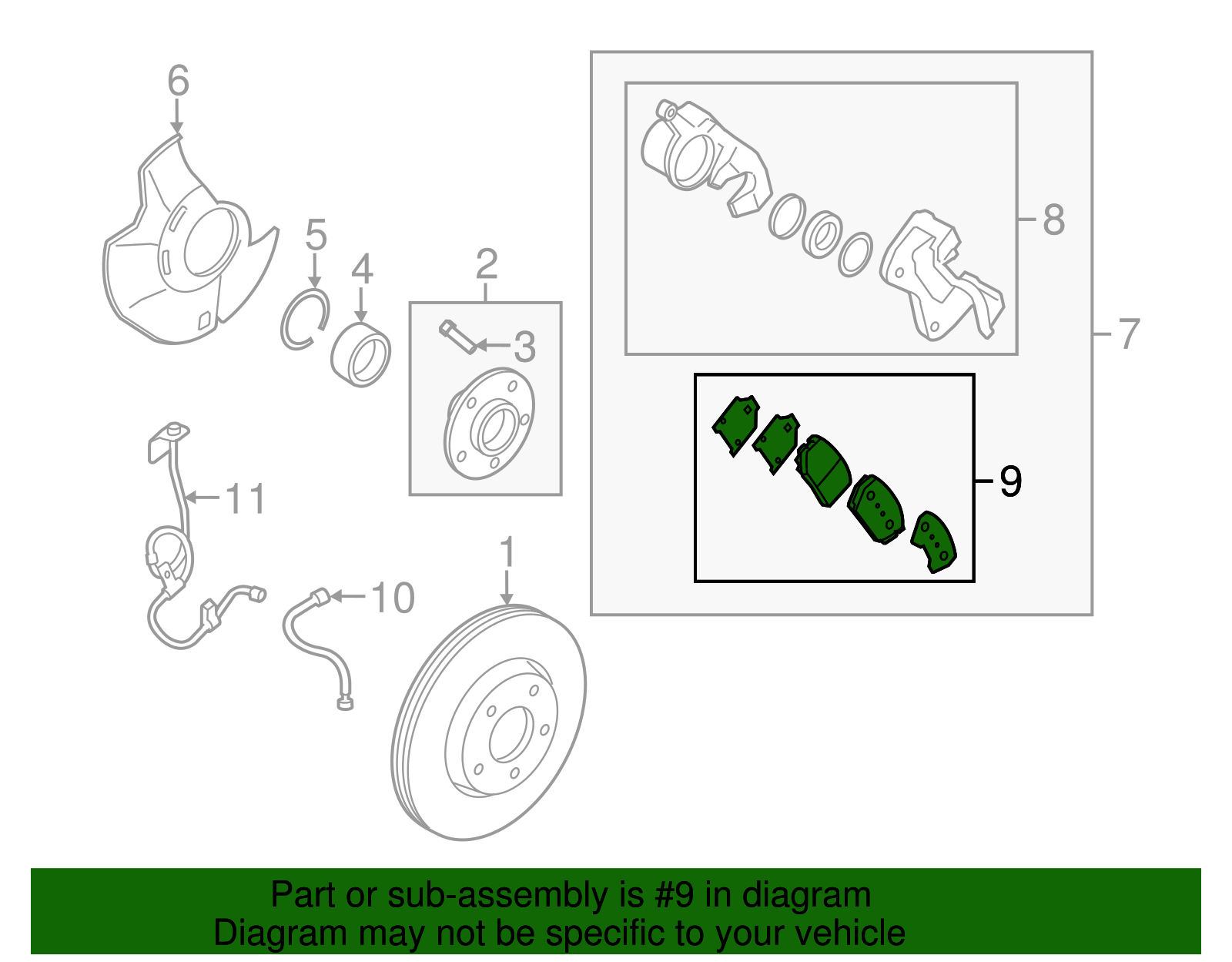 Genuine Brake Pads Front for 2011-2015 Hyundai Sonata | Part# 58101 ...