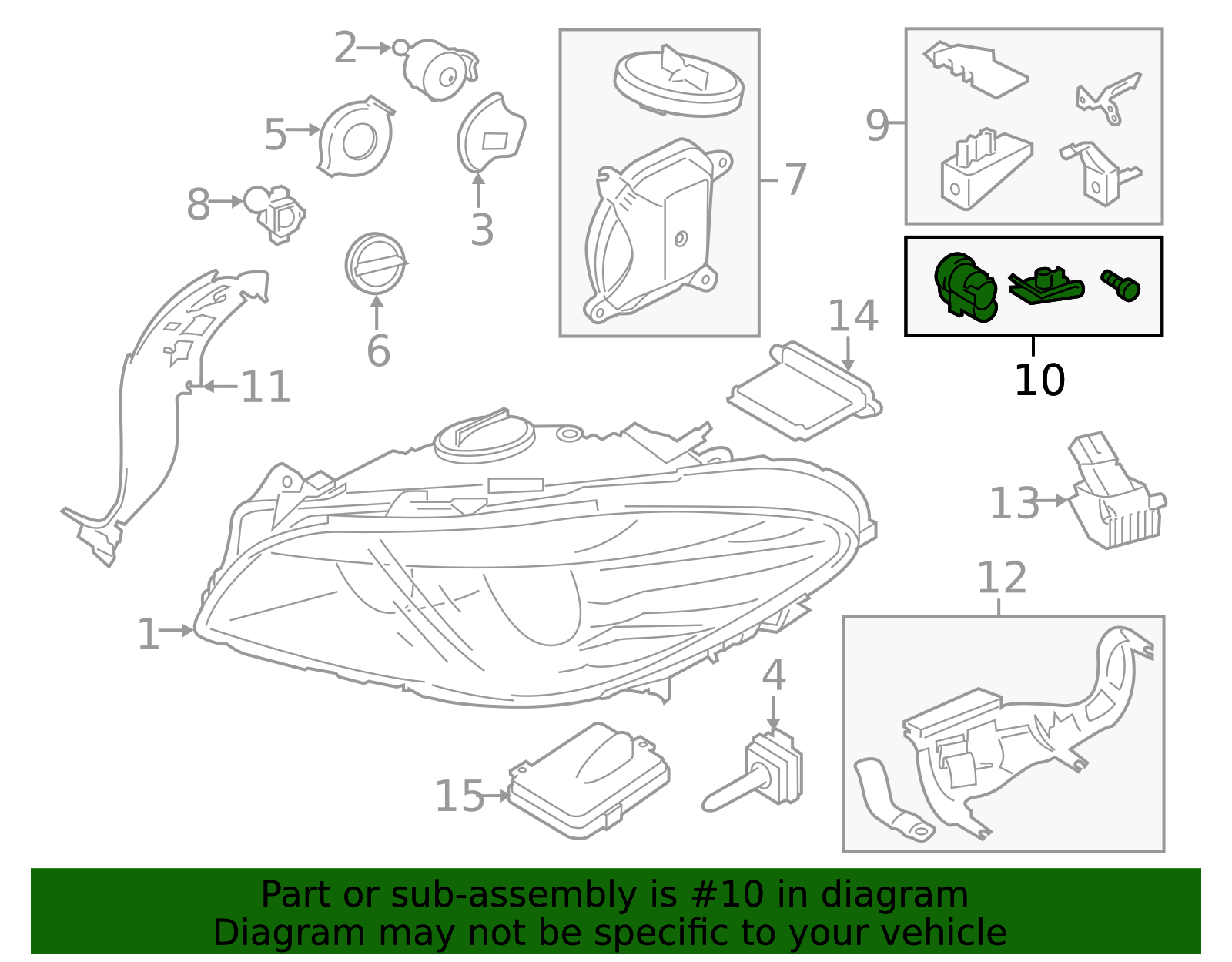 63117343916 - 2014-2016 BMW Mount Kit (63-11-7-343-916) | BMW of South ...
