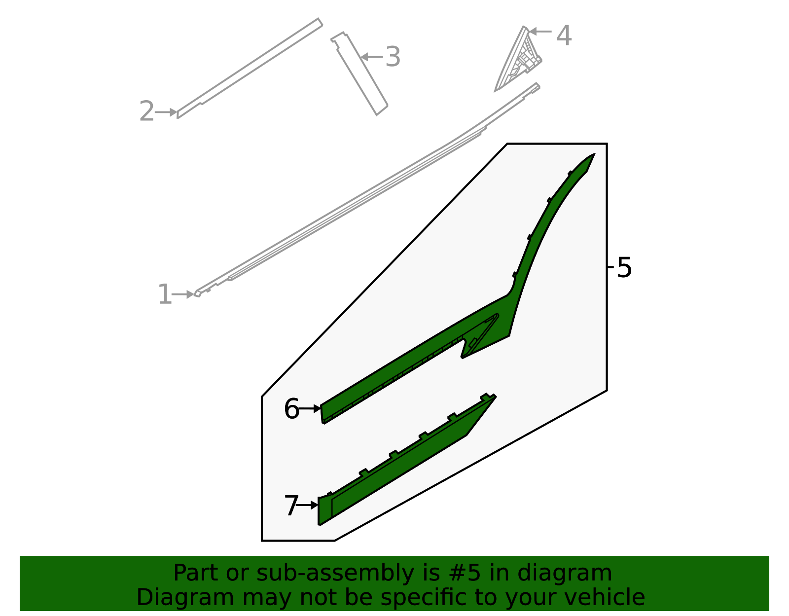 87731-Q5000 - Molding Assembly 2021-2025 Kia Seltos | Genuine Kia Parts