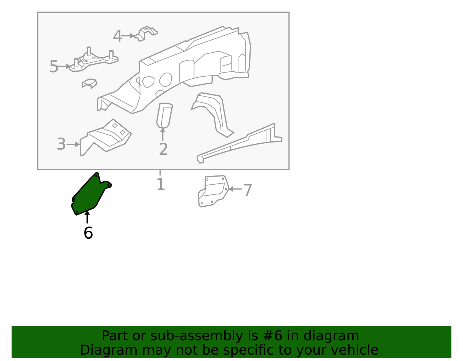 2007-2022 Toyota Fender Apron Seal (Left, Front) 53737-0C030 | OEM ...