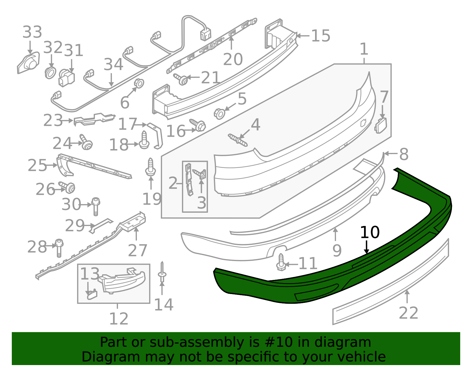 4H0-807-521-B-GRU - Spoiler 2012-2014 Audi A8 Quattro | Audi OEM Parts