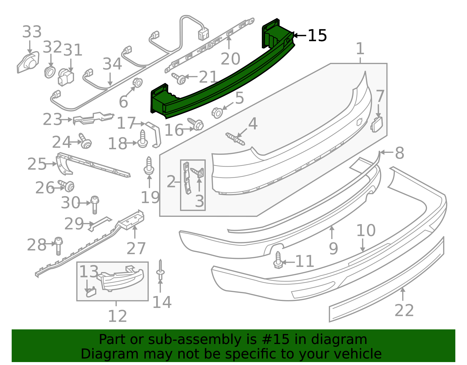 4H0-807-309-D - Impact Bar 2011-2018 Audi | Audi OEM Parts Guy