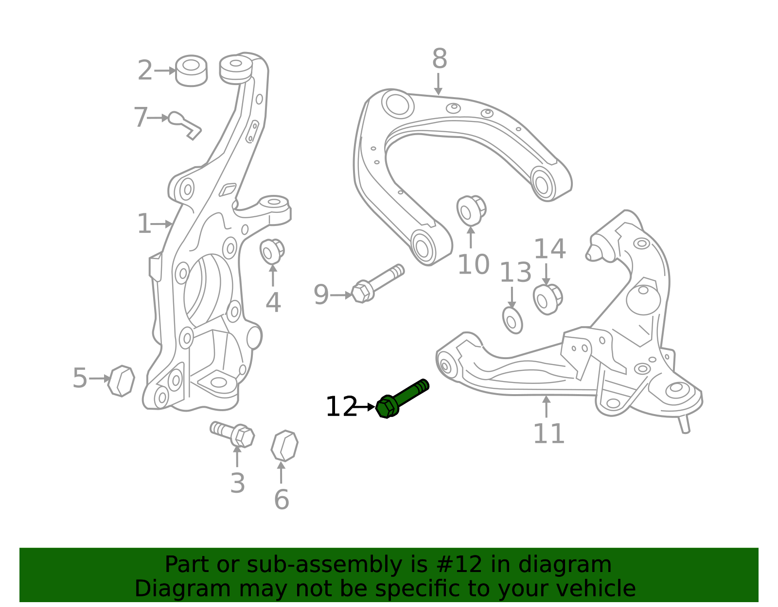 54580-1PA0A - Suspension Control Arm Bolt 2012-2024 Nissan | Official ...