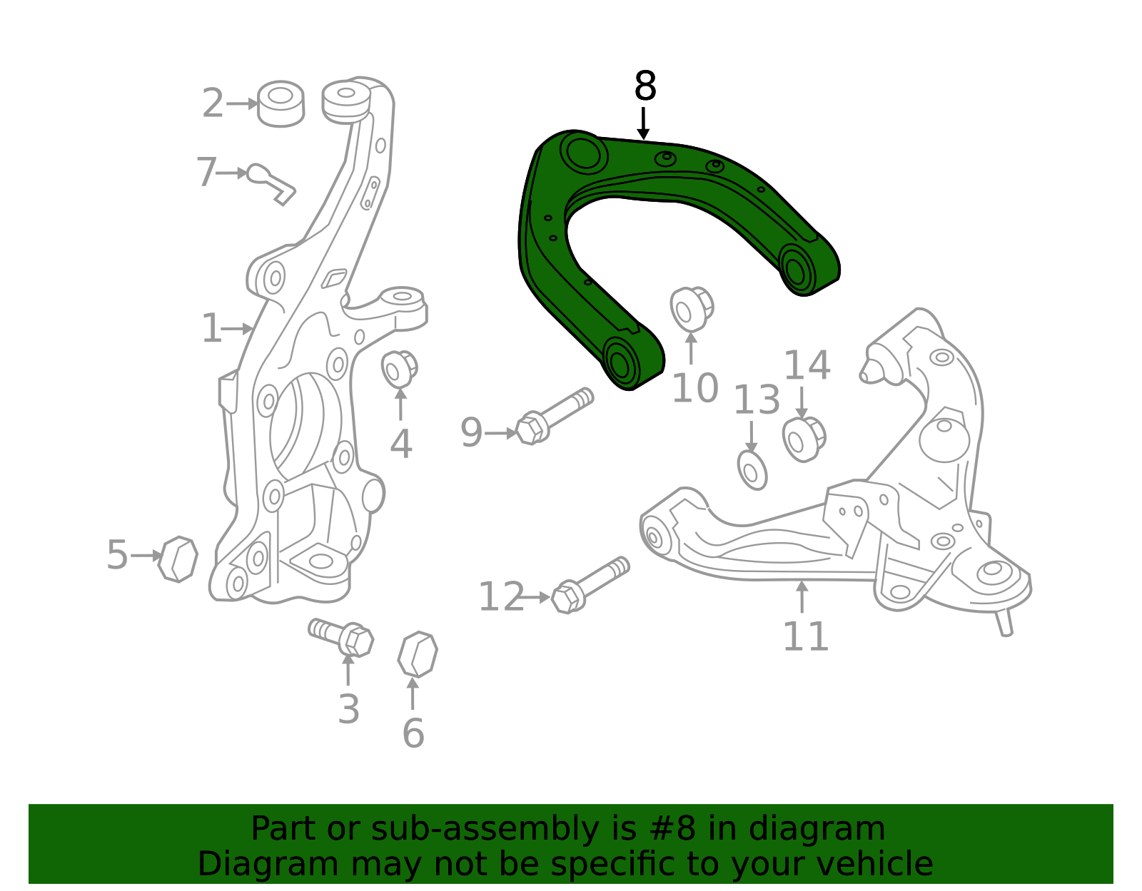 2012-2021 Nissan Upper Control Arm 54525-1PA0A | Scott Evans Nissan Parts