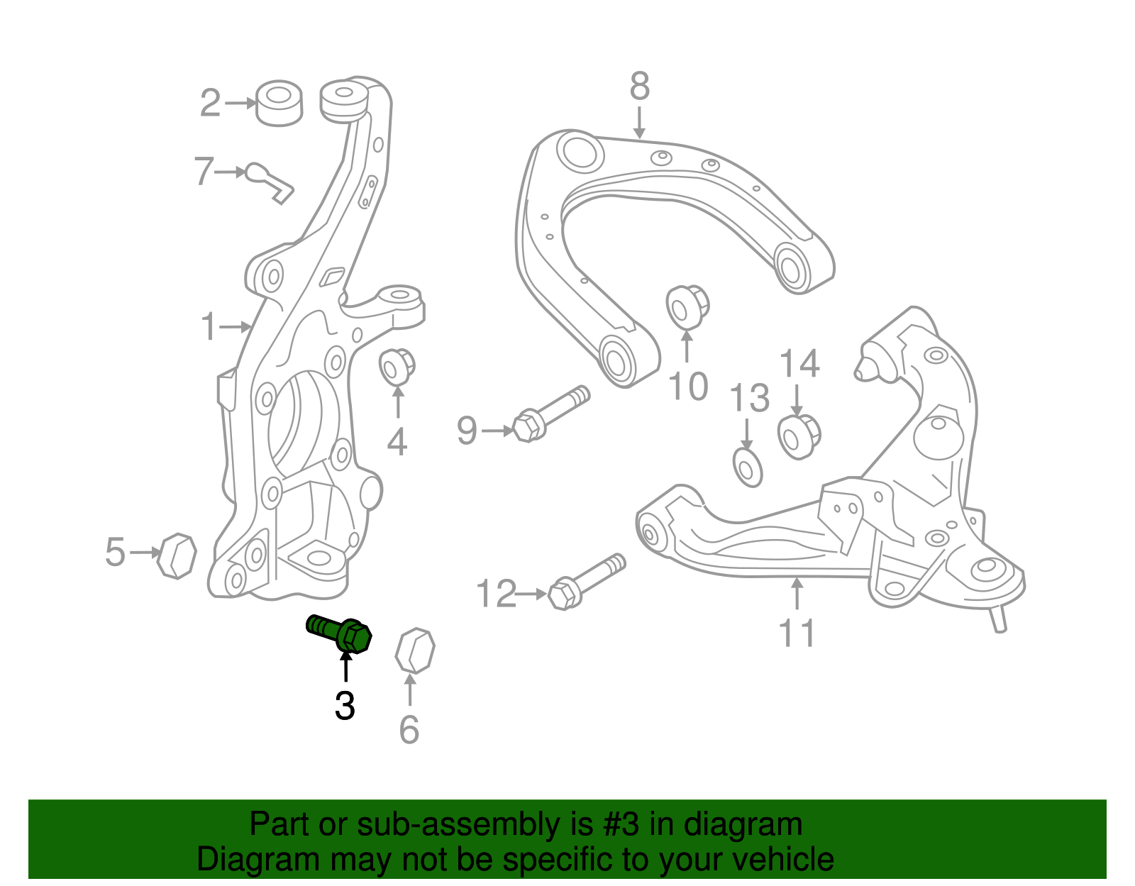 40038-1PA0B - High-Quality Steering Knuckle Bolt for 2012-2021 Nissan ...