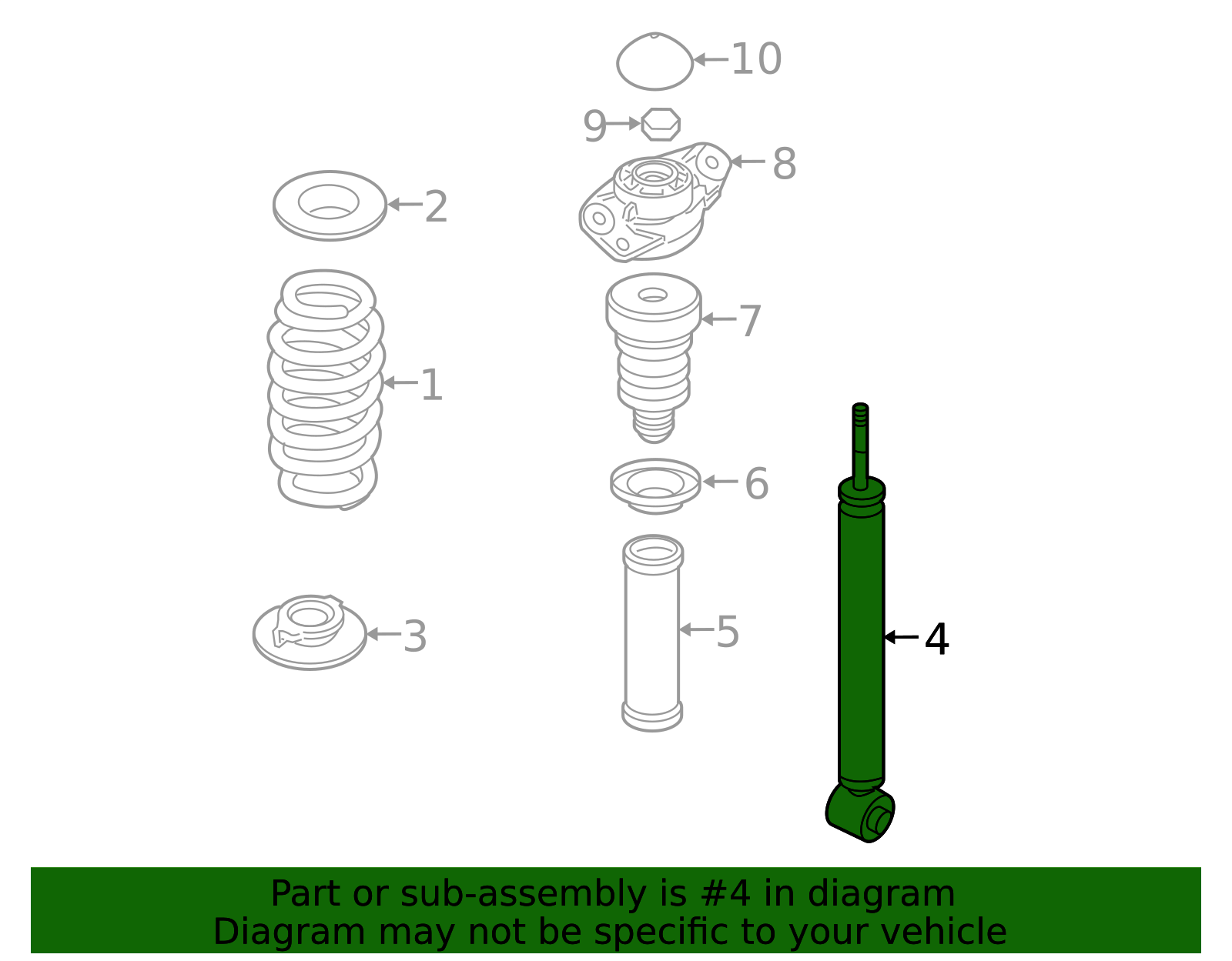 2005-2010 Volkswagen Jetta Suspension Shock Absorber 1K0-513-029-FT ...