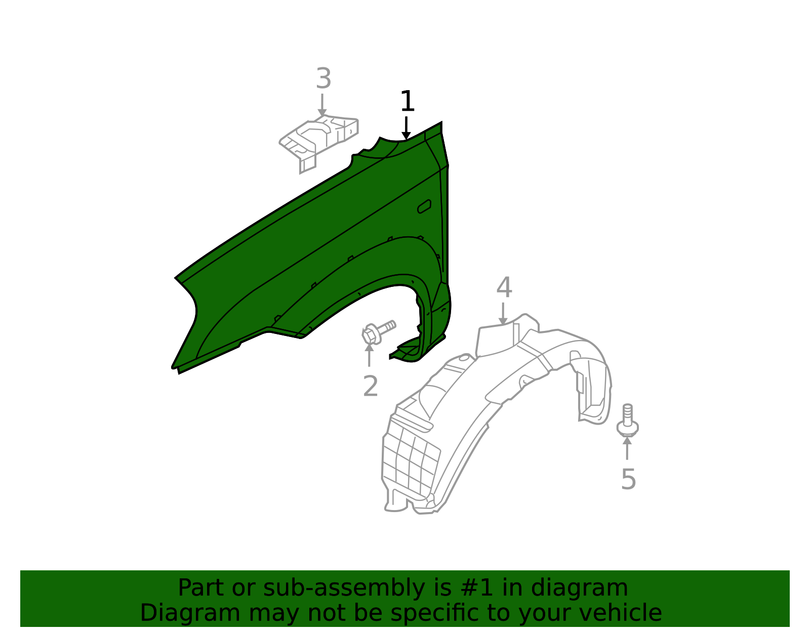 2005-2009 Hyundai Tucson Fender 66311-2E110 | MotorMotor
