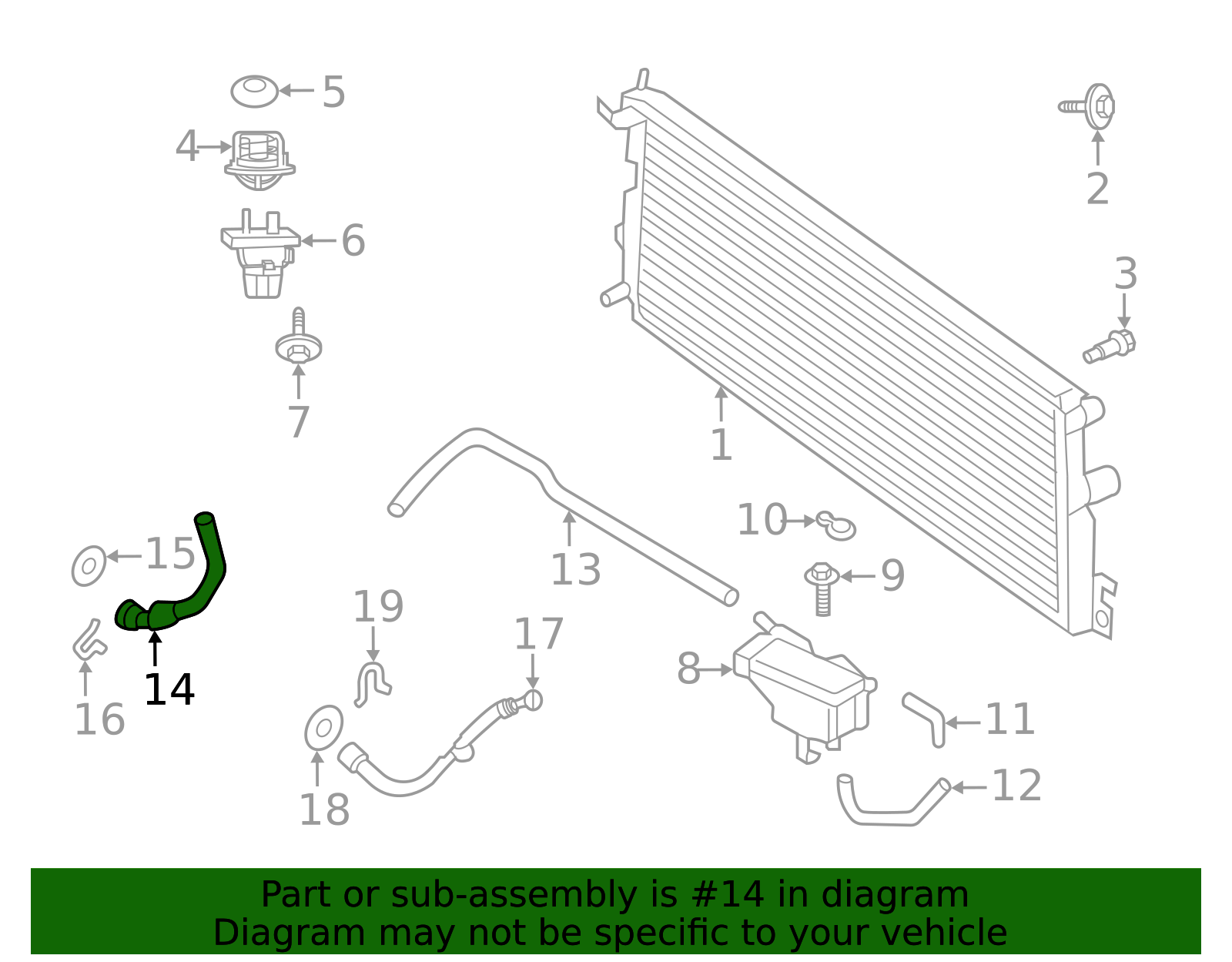 2020-2025 Ford Radiator Coolant Hose LC3Z-8A595-A | OEM Parts Online