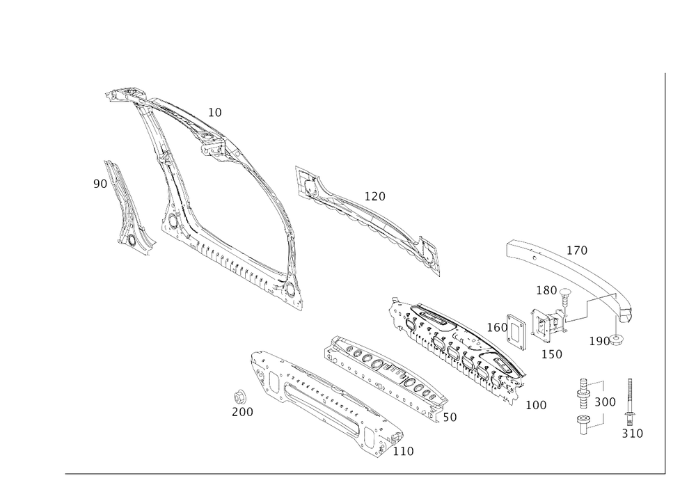 2002-2012 Mercedes-Benz Console 164-640-12-31 | Mercedes-Benz Parts