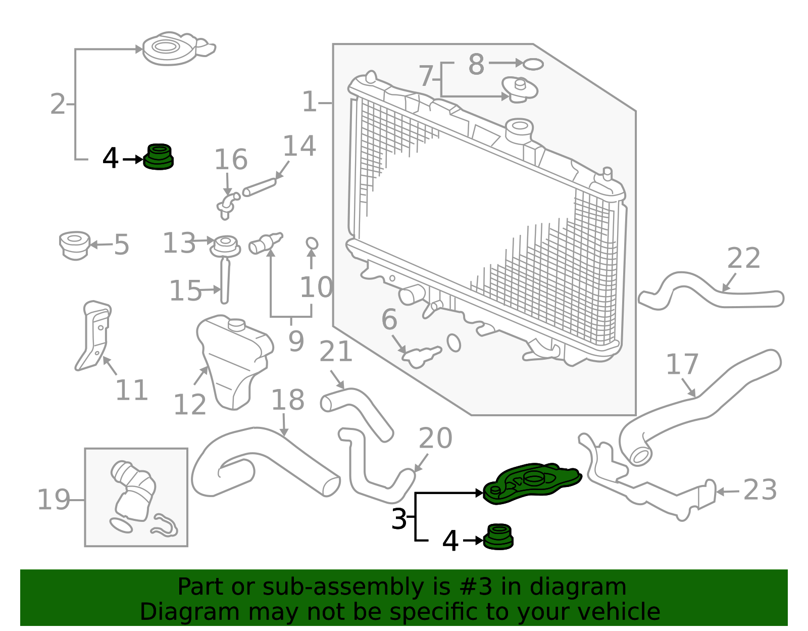74171-SDA-A00 - Radiator Assembly Upper Bracket 2003-2007 Honda Accord ...