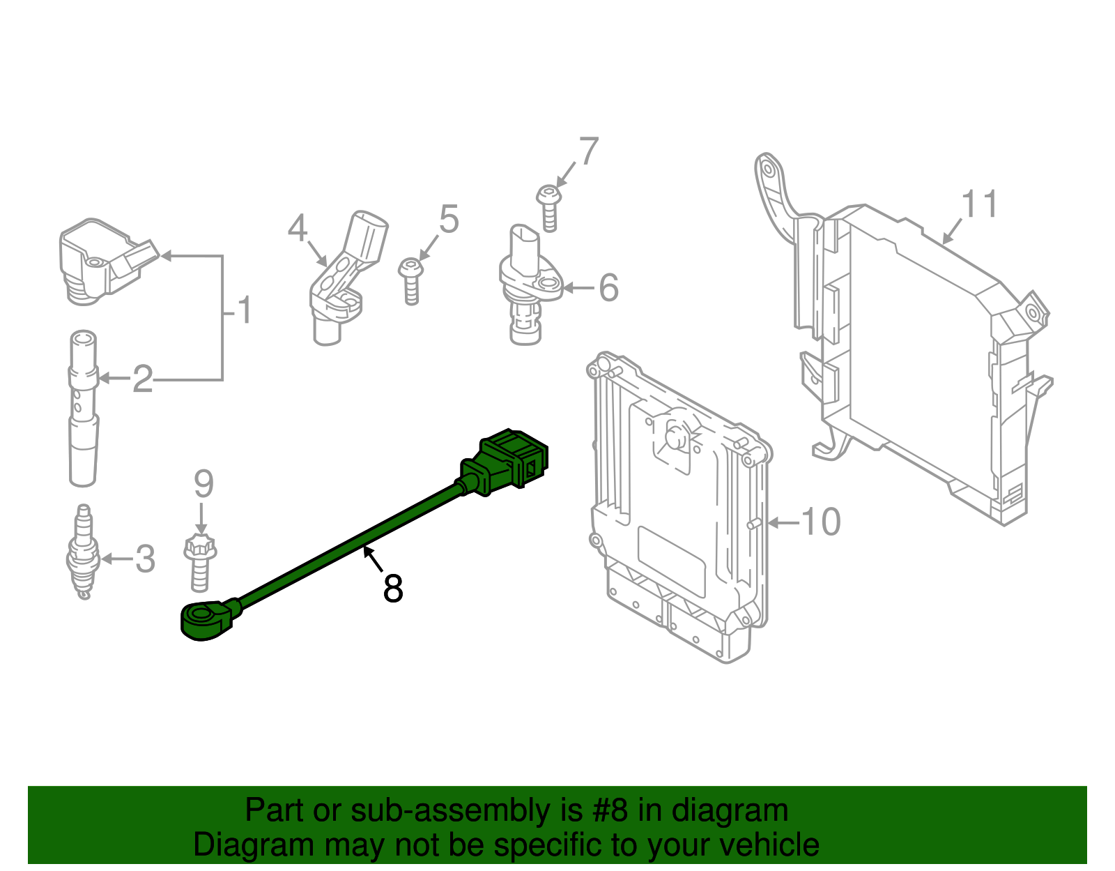 2018-2024 Audi Knock Sensor 06K-905-377-F | Audi USA Parts