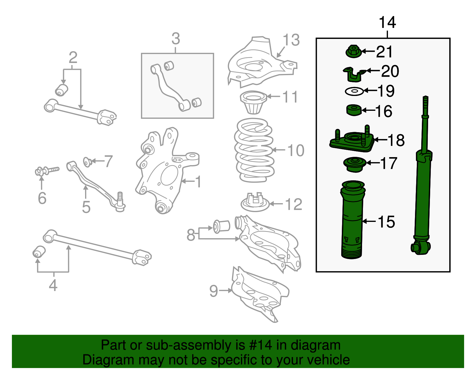 2015 Lexus GS350 Shock Absorber 48530-80760 | OEM Parts Online