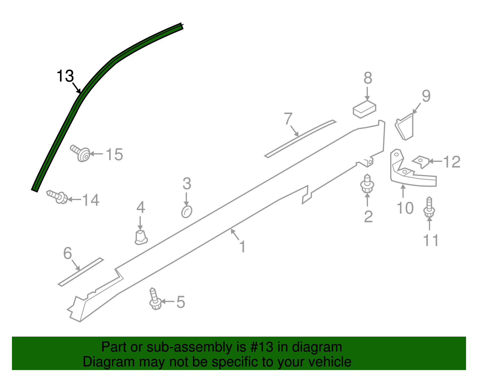 2017-2020 Infiniti Q60 Upper Molding 76870-5CA0A | OEM Parts Online
