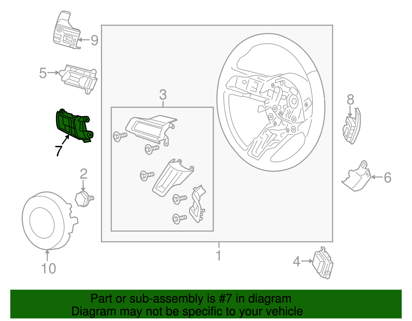 SW-7410 - Motorcraft™ Cruise Control Switch 2015-2023 Ford Mustang ...