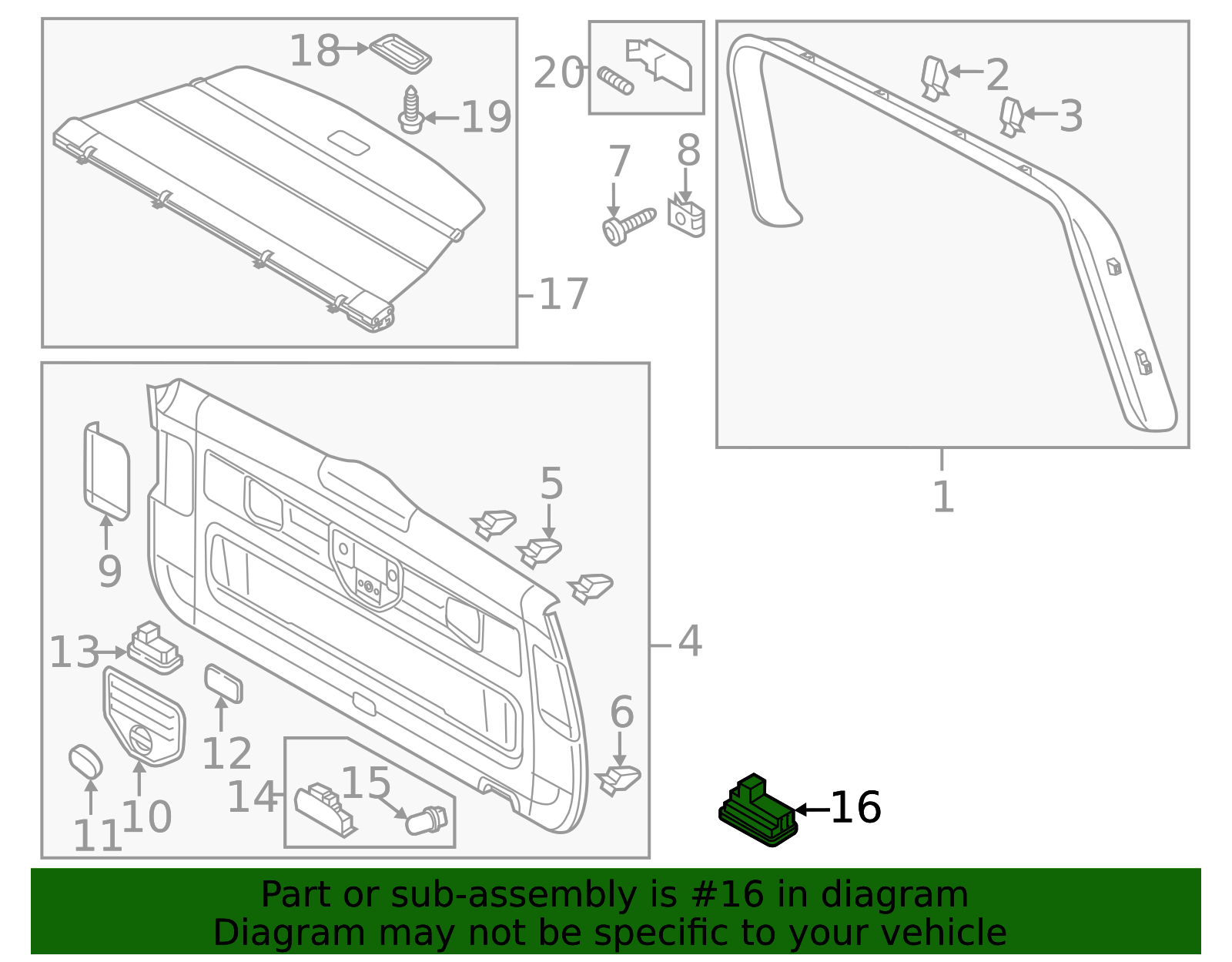7P6-959-831 - Lift Gate Switch 2011-2014 Volkswagen Touareg | Wolfsburg ...