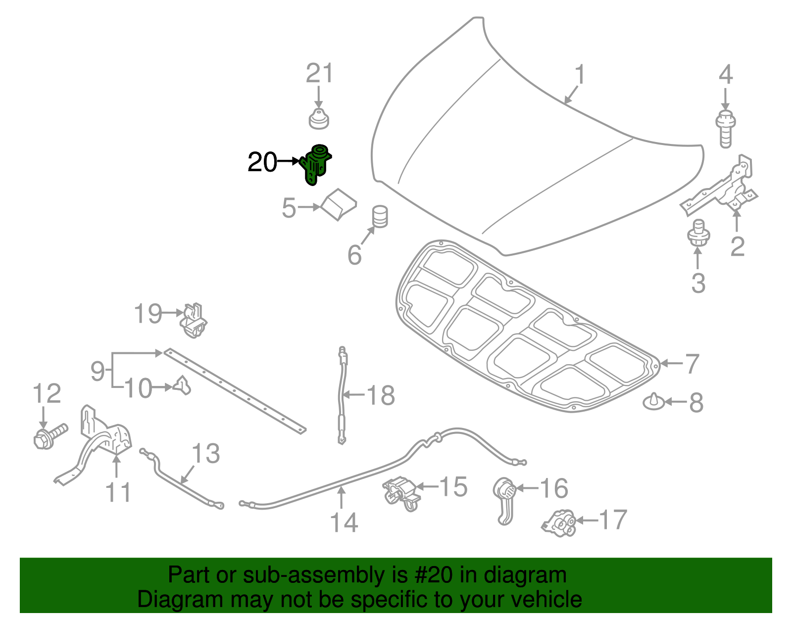 2011-2012 Hyundai Elantra Hood Switch 93880-3X000 | OEM Parts Online