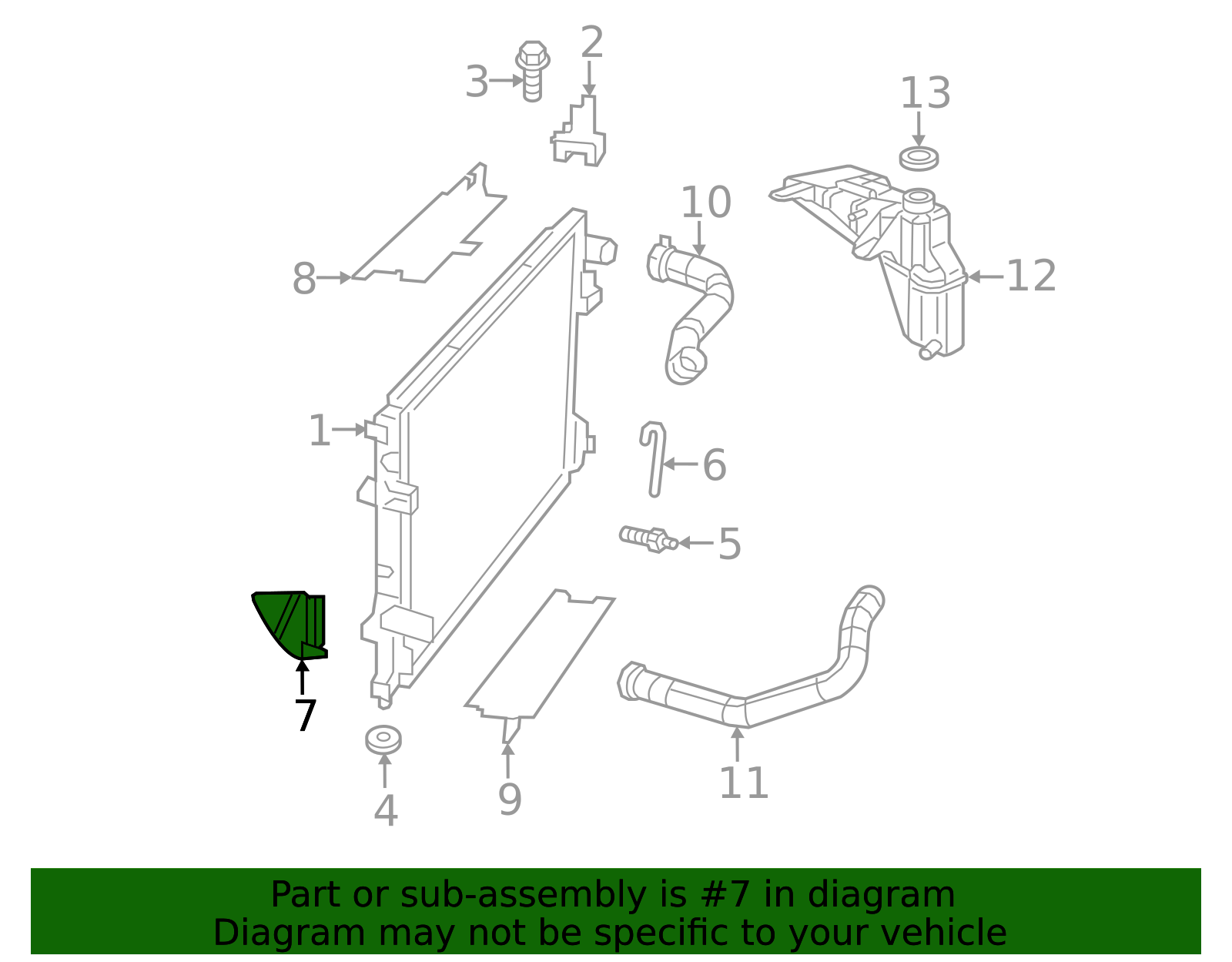 2015-2023 Chrysler 300 Radiator Shield, Right 68212038AA | Mopar Parts ...