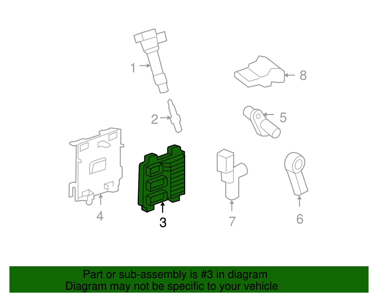 2012-2016 GM Engine Control Module Assembly 12651994 | Shop Matick ...