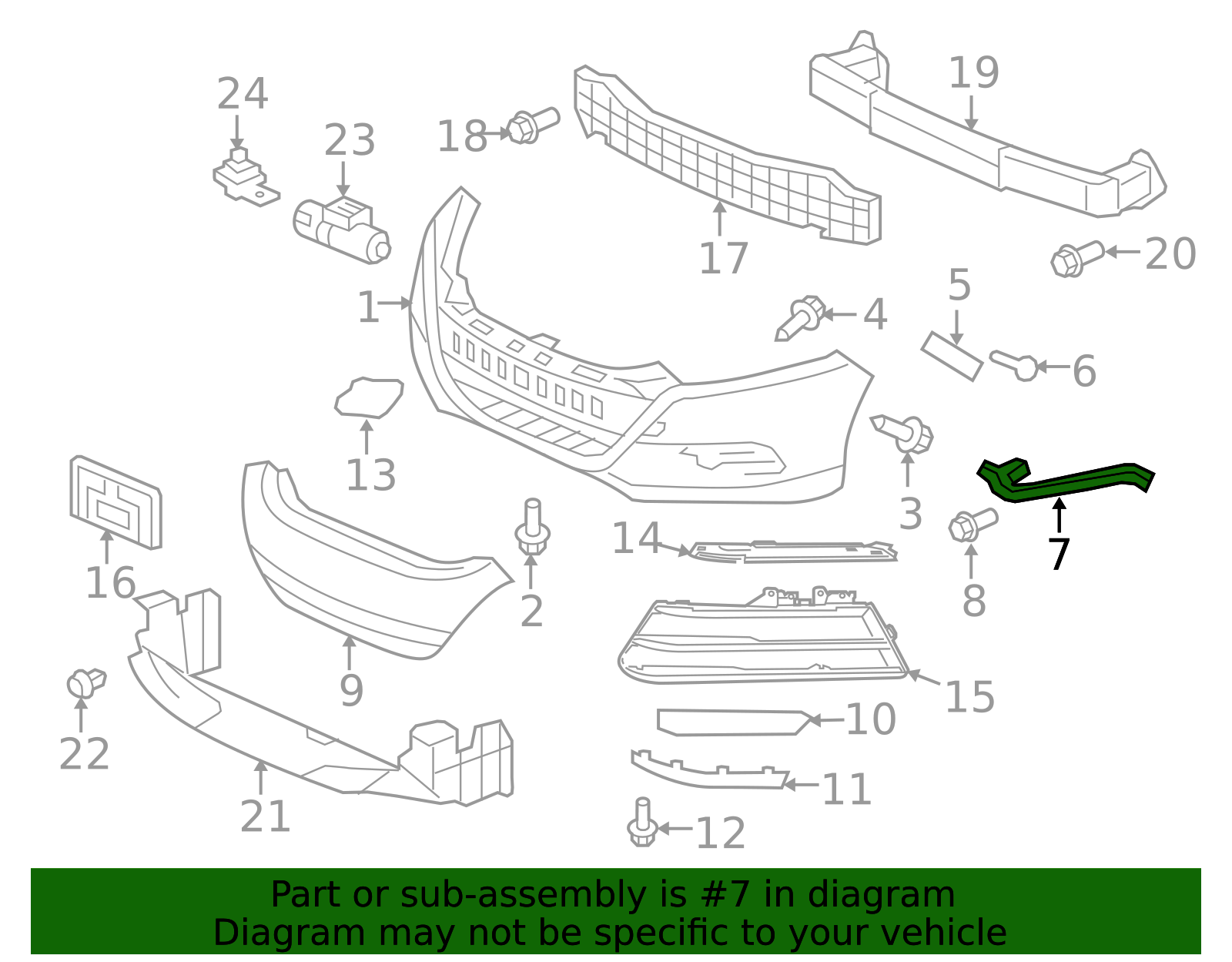 71190-TM8-A01 - 2010-2014 Honda Insight - Beam L Front Bumper (Upper ...
