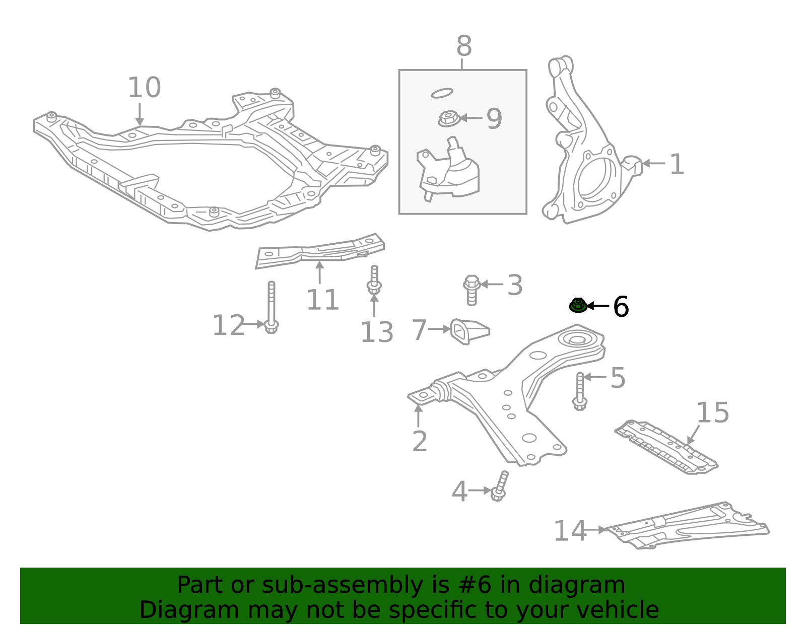 90080-17223 - Lower Control Arm Nut - OEM Genuine Toyota Parts