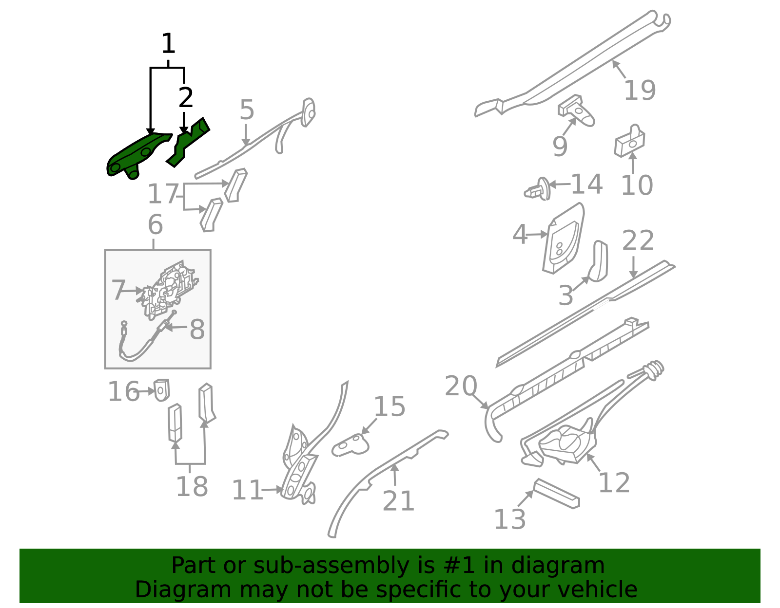 83650-4D001 - Handle, Outside 2006-2014 Kia Sedona | Kia.Parts Store