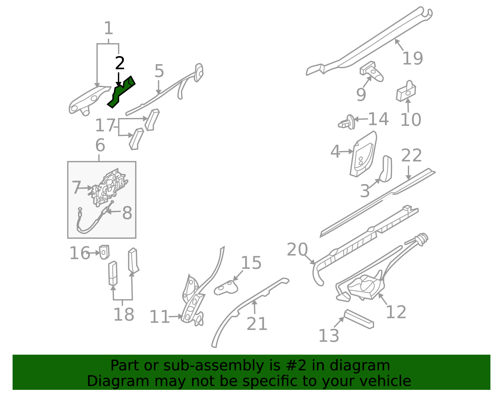 83655-4D001 - Handle, Outside Bracket 2006-2014 Kia Sedona | Kia.Parts ...