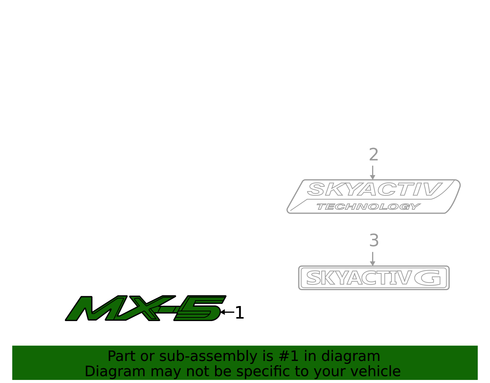 NF6W-51-721 - 2020-2024 Mazda MX-5 Miata - Nameplate | Mazda Part Direct