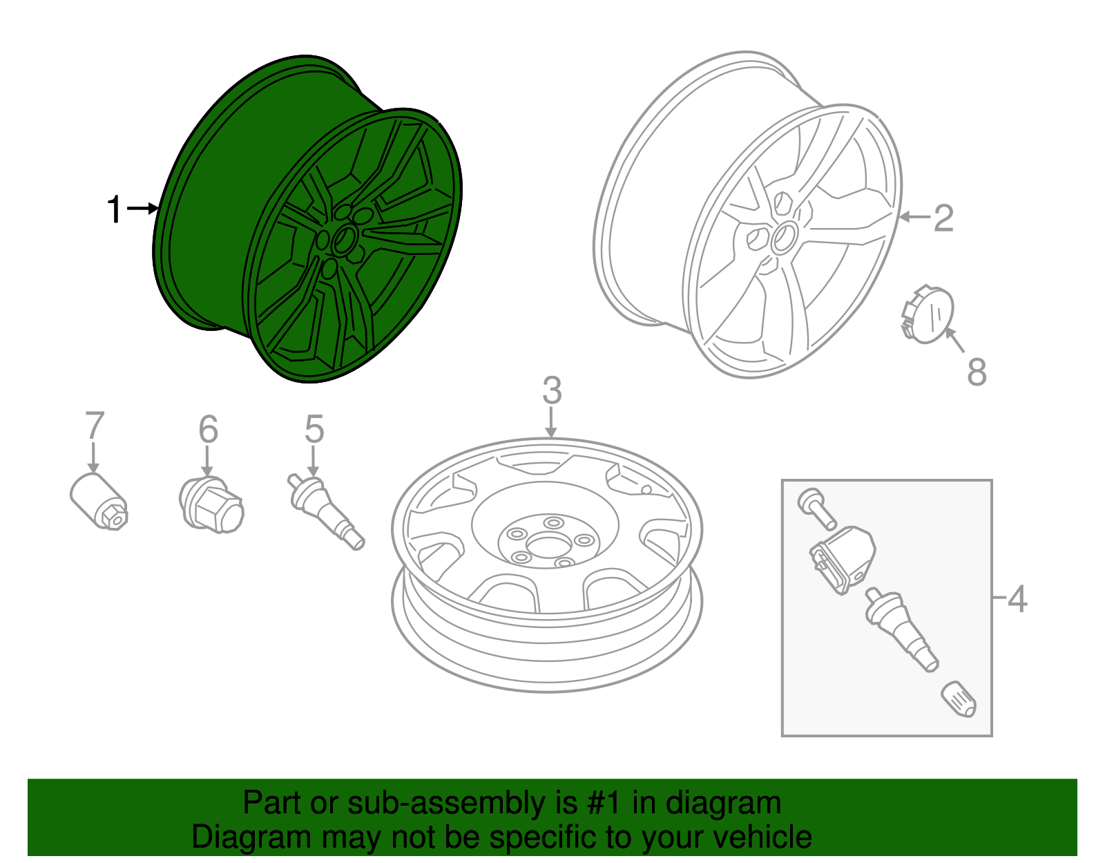 2018-2023 Ford Mustang | Wheel, Alloy | JR3Z-1007-A | Walls' Ford Parts