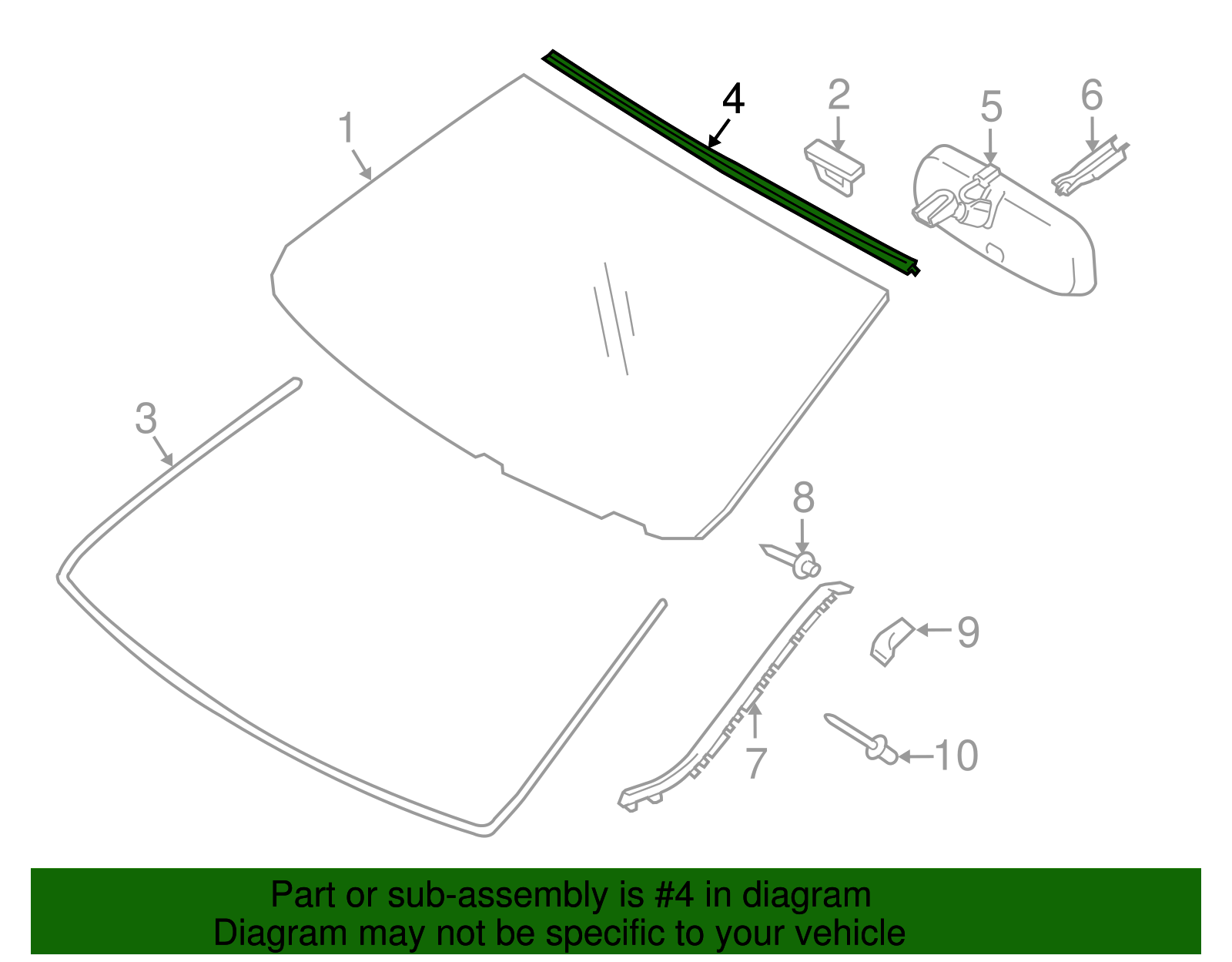 75533-53040 - High-Quality Windshield Molding for 2006-2015 Lexus ...