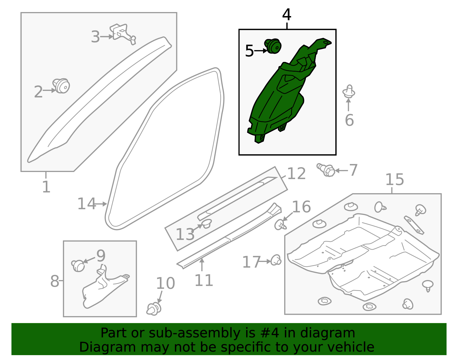2013-2020 Toyota Upper Center Pillar Trim SU003-03227 | MotorMotor
