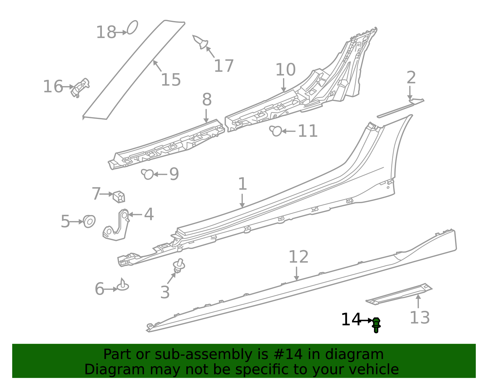 Genuine Official Toyota Rocker Panel Molding Clip part# 90118-WA225 for ...