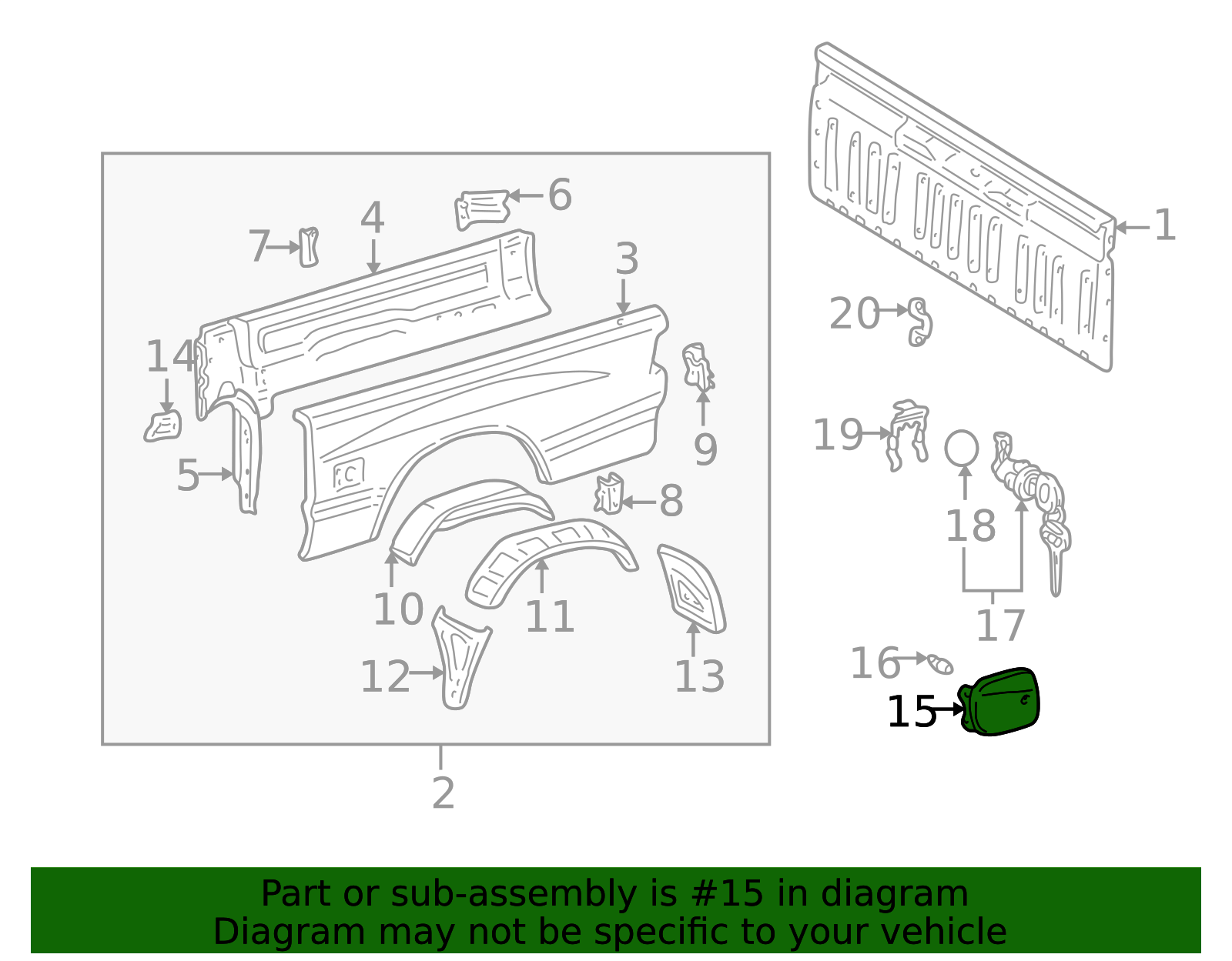 77305-0C030 - Fuel Door - 2003-2006 Toyota Tundra | Nucar Toyota of ...