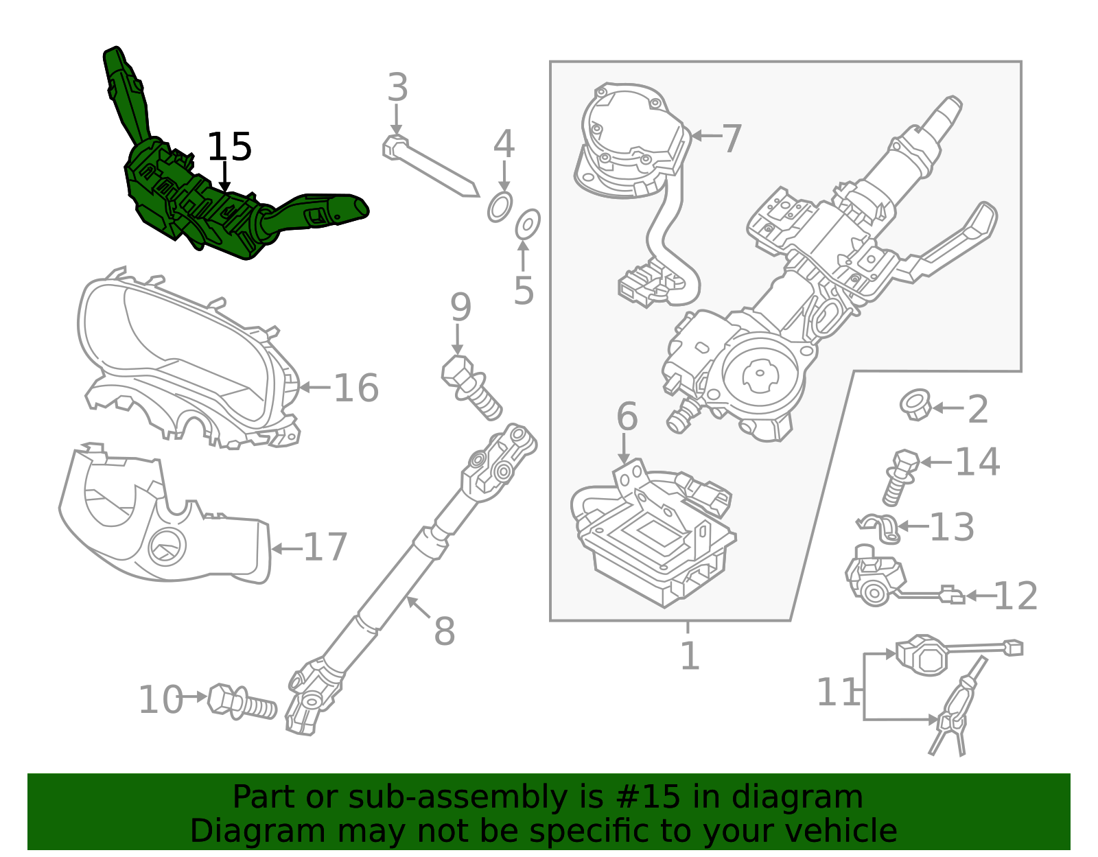 2017-2019 Kia Sportage Multi-Function Switch 93401-D9751 | QuirkParts