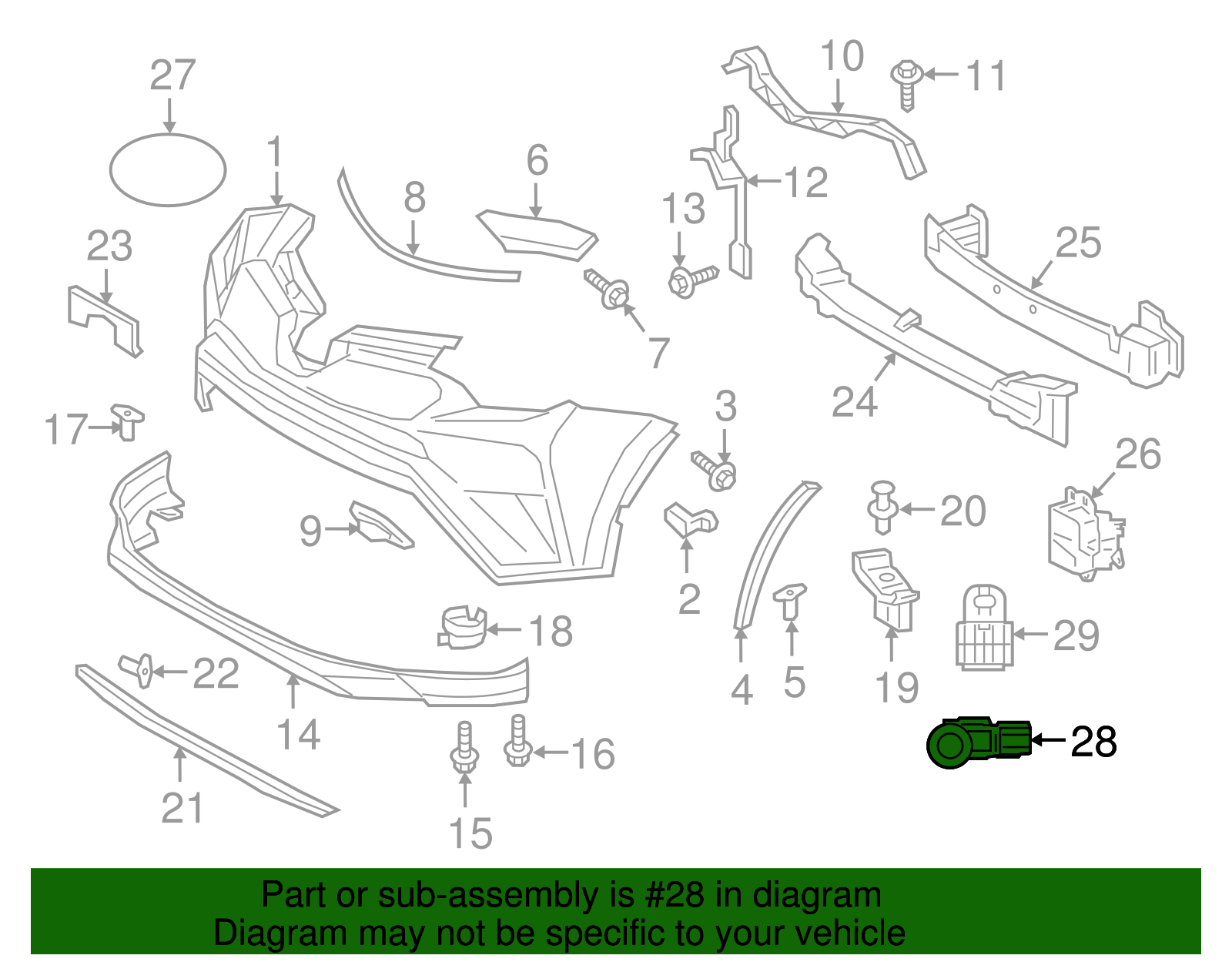 2016 Toyota RAV4 Reverse Sensor 89341-42060-C1 | OEM Parts Online