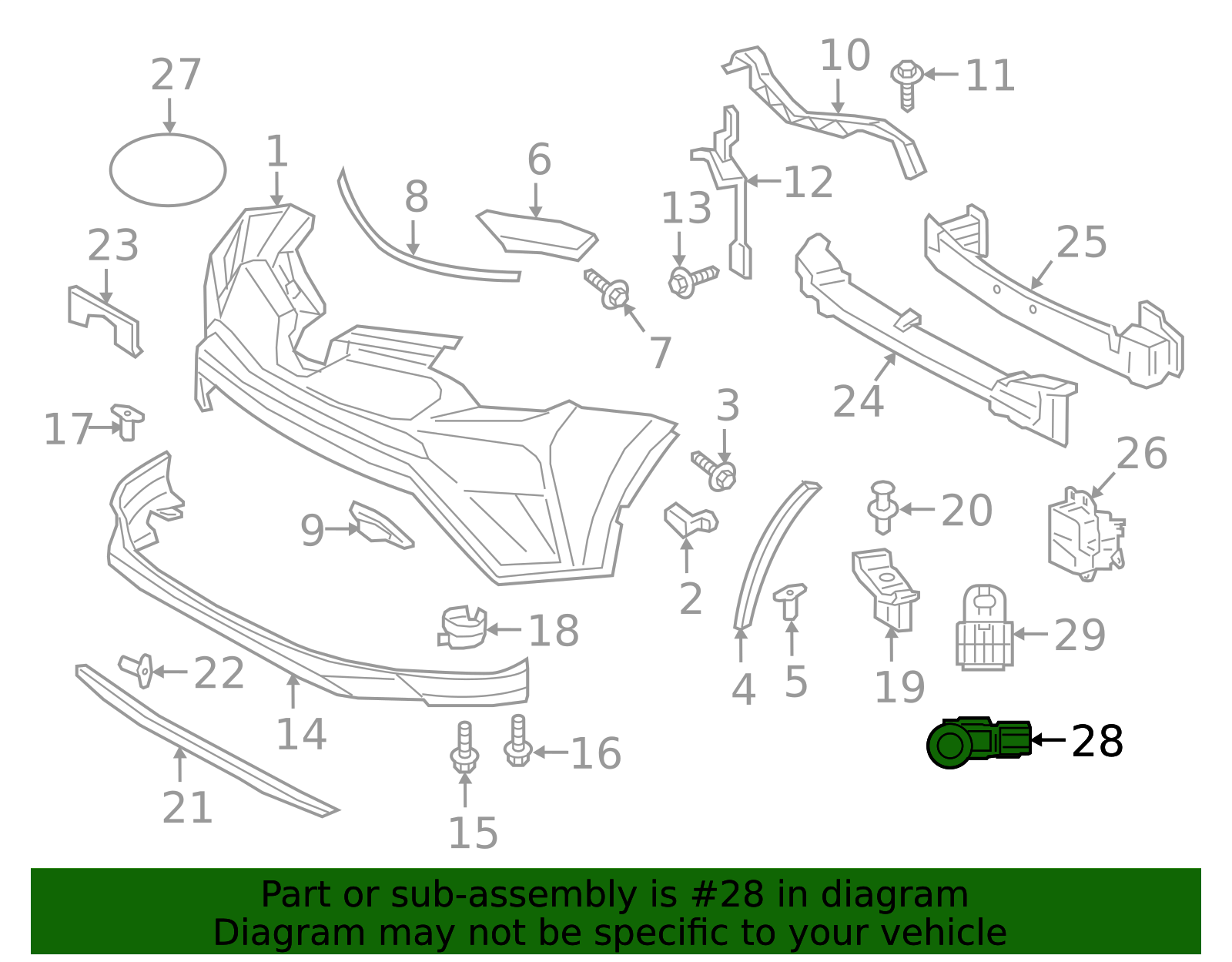 2016-2018 Toyota RAV4 Park Sensor 89341-0R050-D0 | MotorMotor