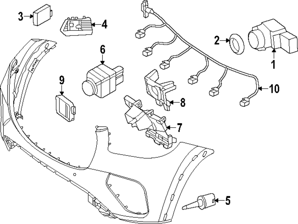 167-885-05-11 - Radar Sensor Bracket 2024-2025 Mercedes-Benz | Mercedes ...