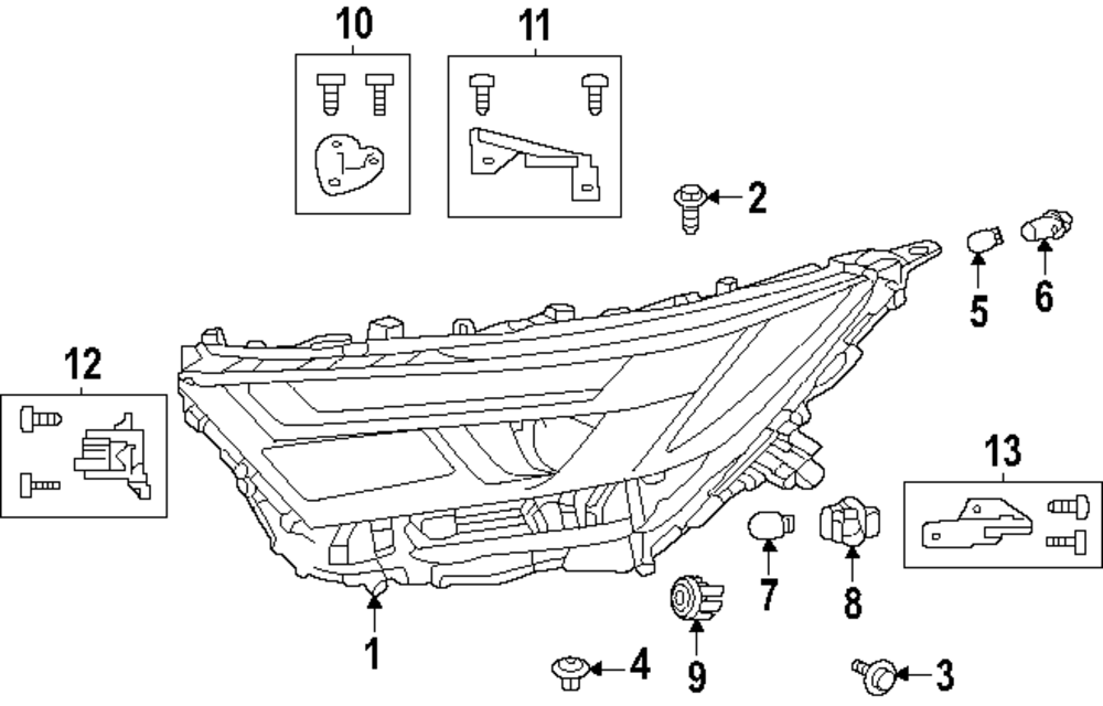 2022-2025 Toyota RAV4 Headlamp Assembly - PASSENGER SIDE 81130-42E80 ...
