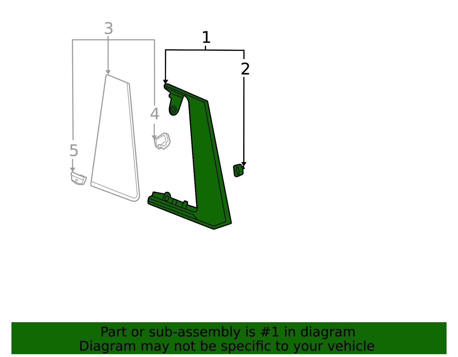 2021-2025 Cadillac Escalade ESV Front Molding 84959519 GM ...